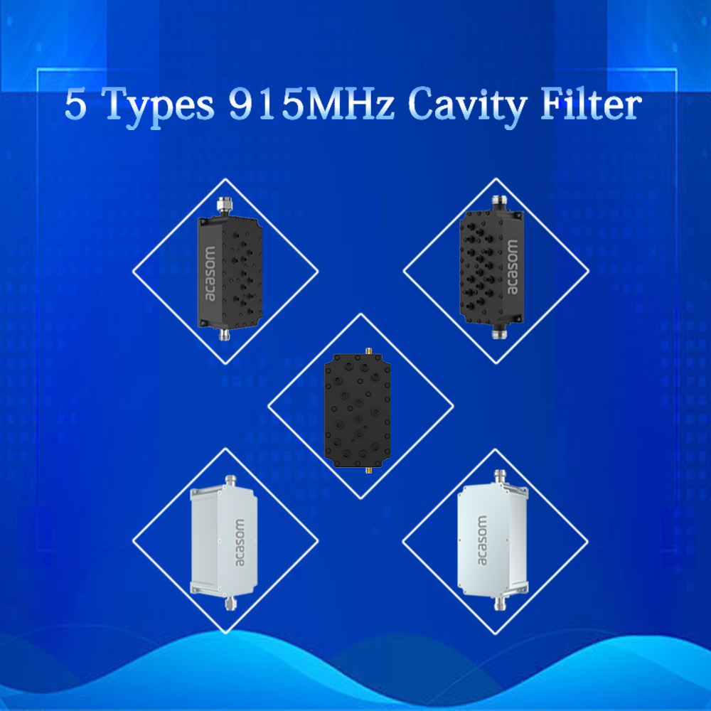 915MHz 5 Types High-Rejection Cavity Filters for Helium & LoRaWAN | ≥5