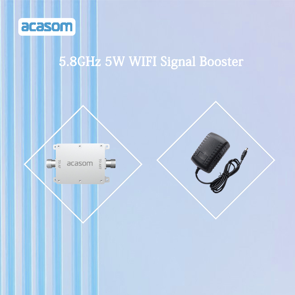 WiFi N Type 5.8GHz 5W Wifi Signal Amplifier Wireless Repeater Booster ...