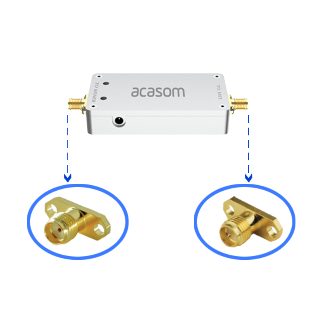 RX=17 TX=6 915MHz Miner AMP Bias Tee Lora Helium Signal Extender