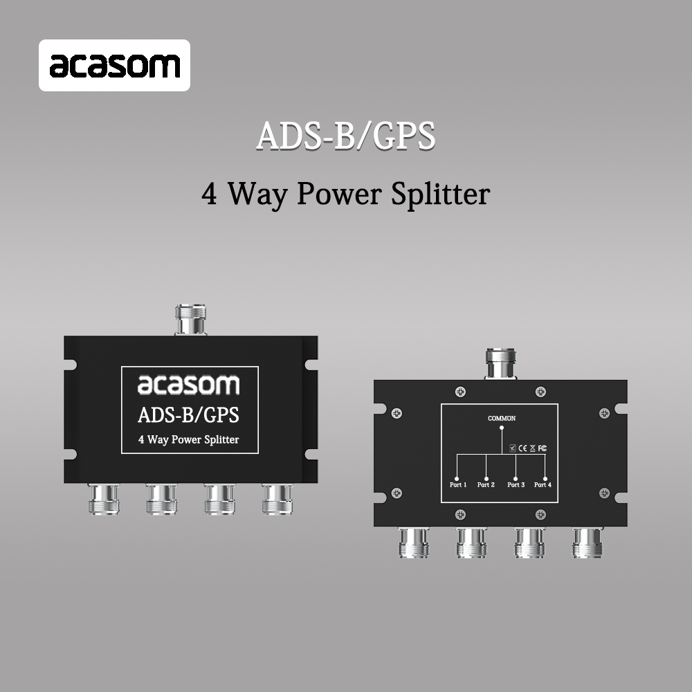 Four Way Power Splitter ADS-B / GPS | ACASOM