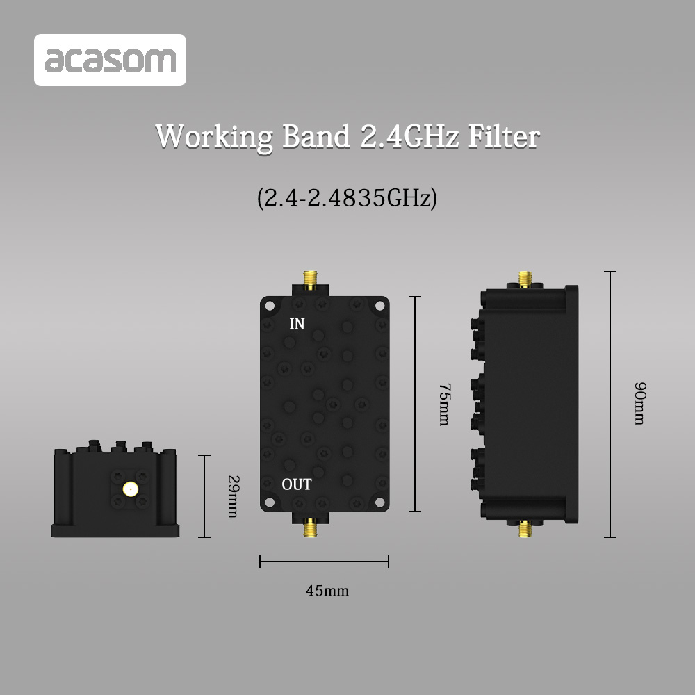 2.4GHz Indoor Bandpass 80MHz Filter Cavity Filter WIFI Network Filter