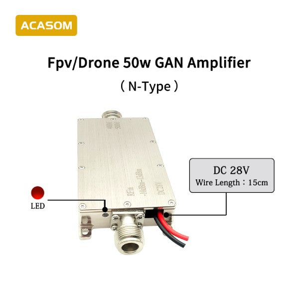 Type N 2.4GHz RF High Power GaN Amplifier for Drone | ACASOM