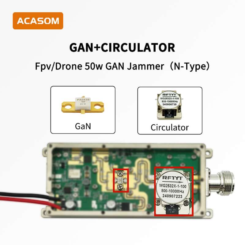 1100MHz-1300MHz GaN RF Interference N-Type Drone Jamming Blocker Modul